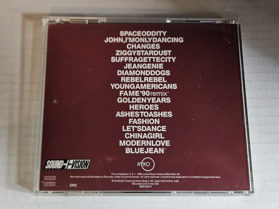 David Bowie CD Changesbowie Rykodisc RCD 20271 Out Of Print No Barcode ...