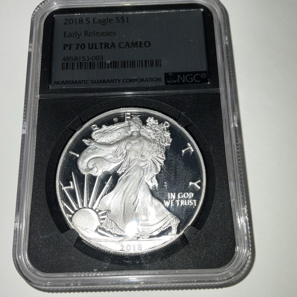 NGC 2018-S Proof Silver American Eagle PF-70 Ultra Cameo Early Releases ...