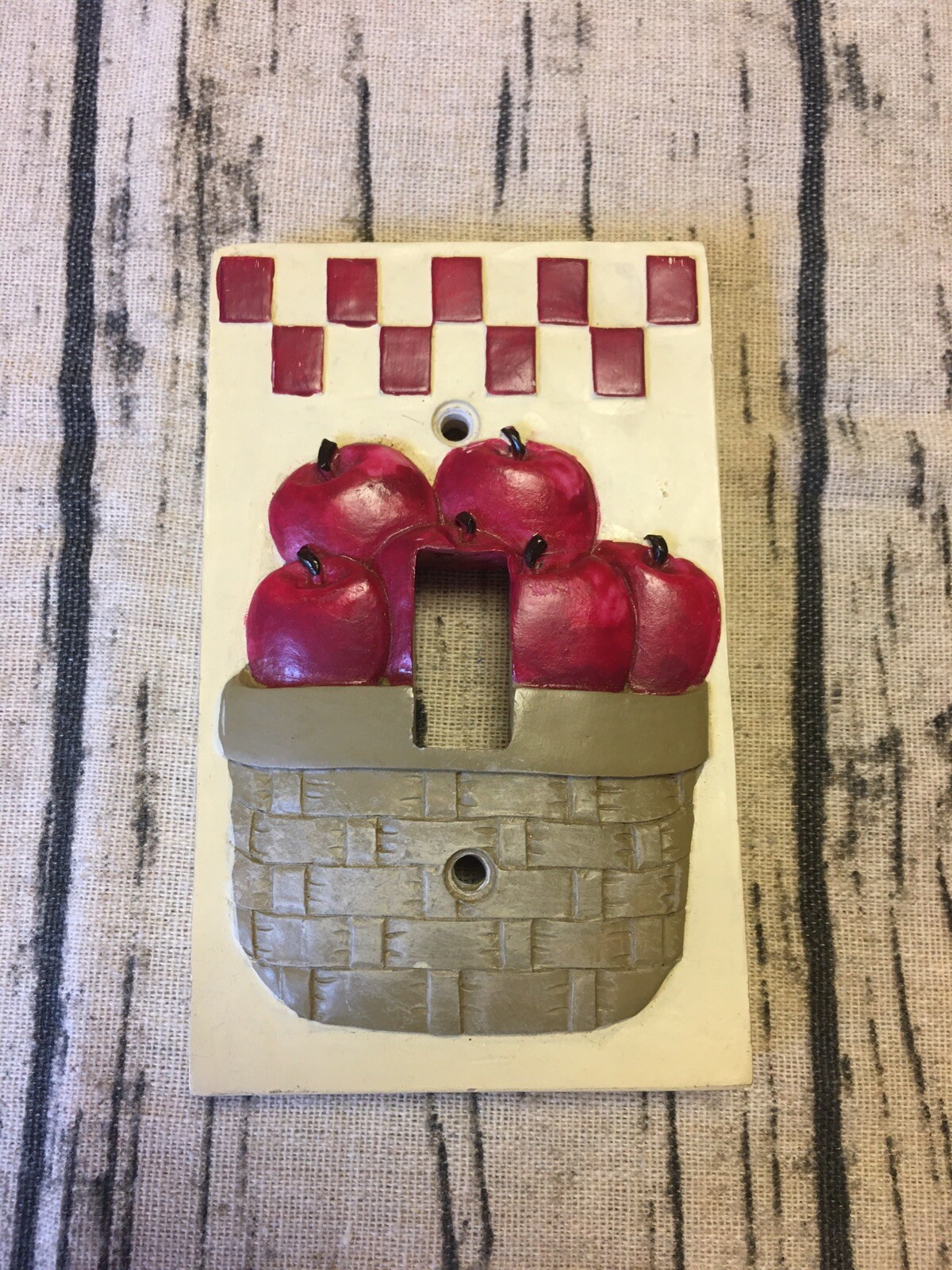 Barrell of Apples Light Switch Plate Cover Handmade and Hand painted | eBay