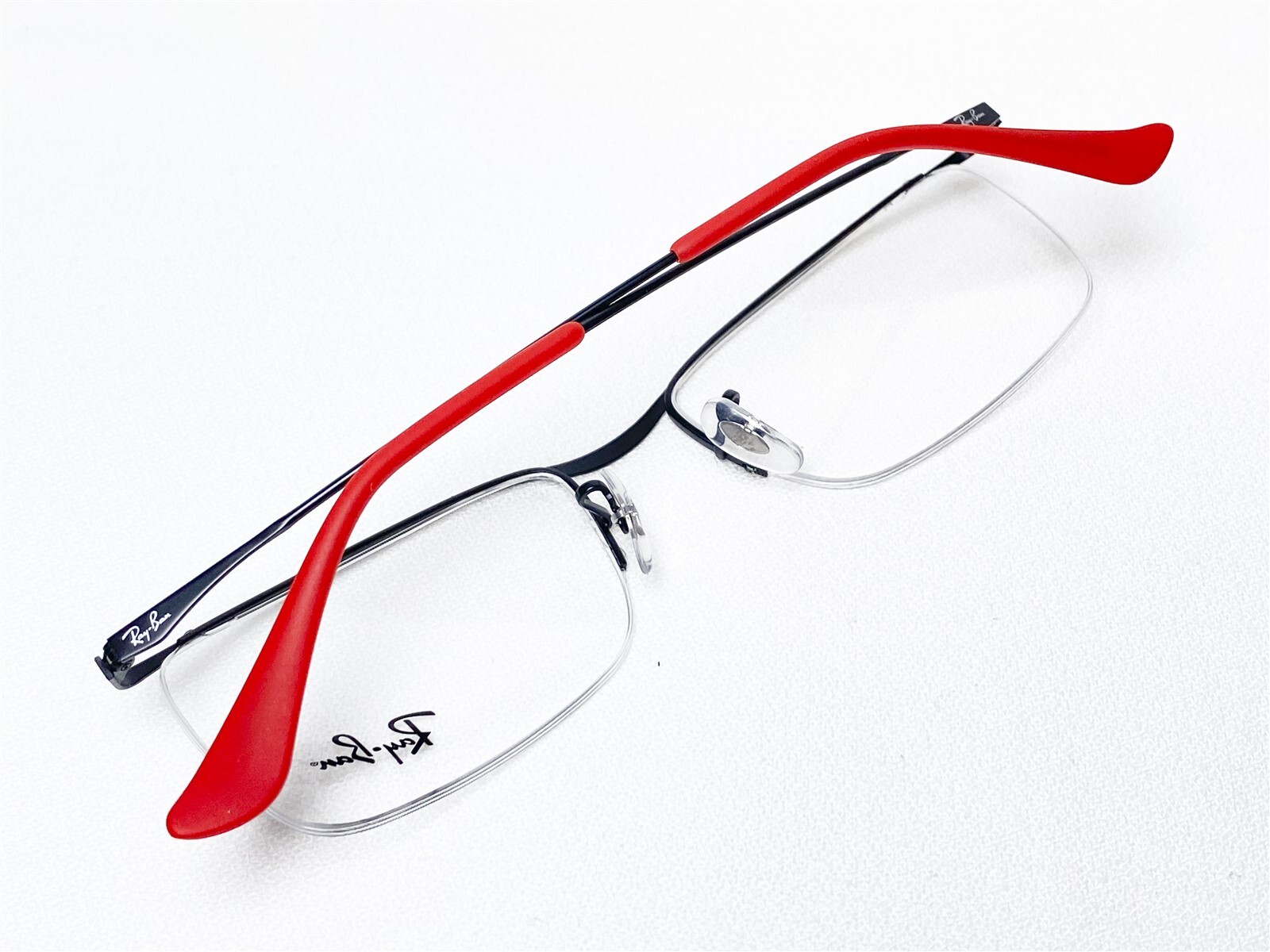 NEW Ray Ban RB6370 2503 Mens Matte Black Half Rim Modern Eyeglasses ...