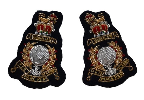 Royal Marines Staff Officer British RM Black Embroidered OFC Collar ...