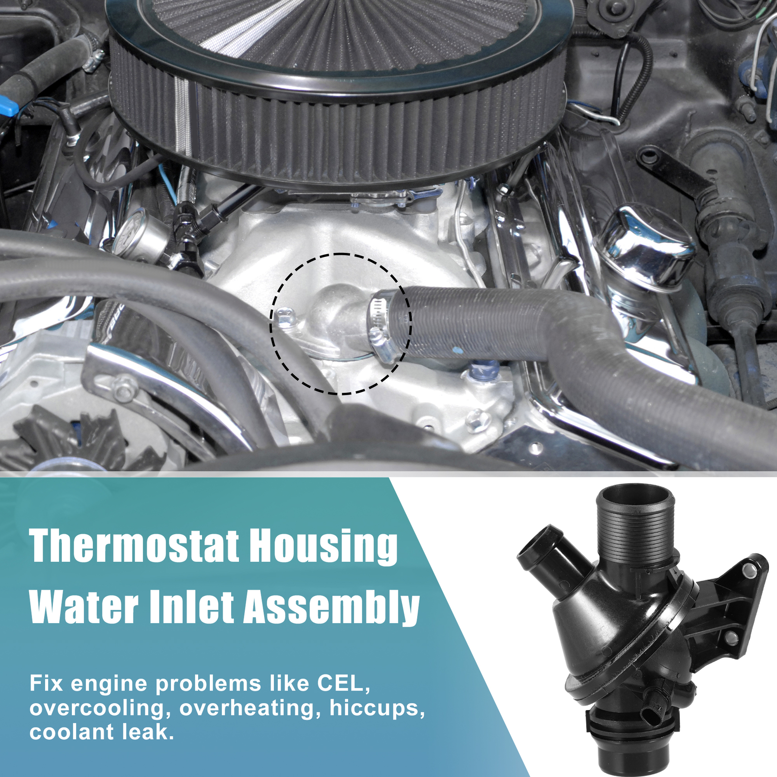 11537633476 Engine Coolant Thermostat Housing Assembly for BMW 320i ...