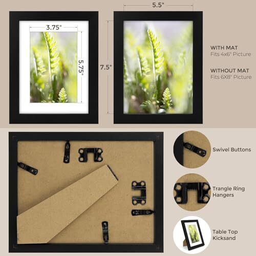Set of 6 Gallery Wall Picture Frames Family Photo Collage 6x8 9x12 ...