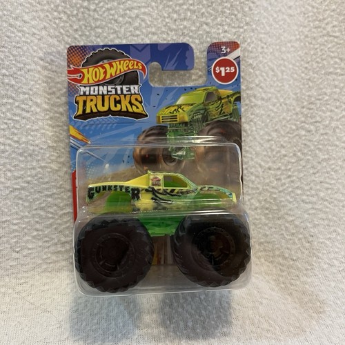 HOT WHEELS Famous Gunkster Mini Monster Truck Green Yellow Rare - New ...