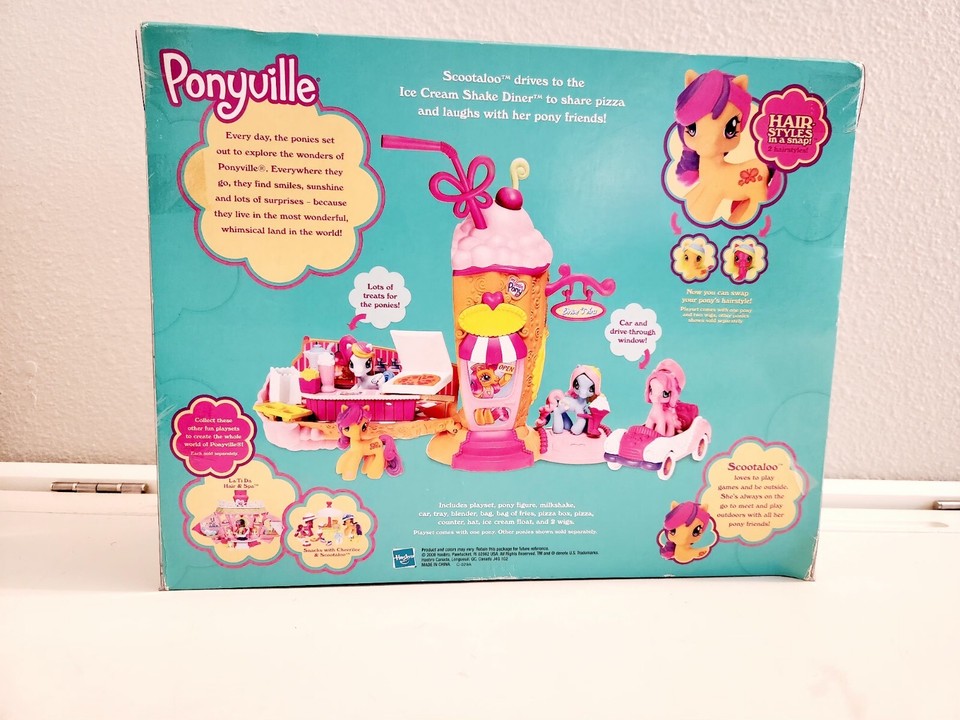 2008 Hasbro My Little Pony Ponyville Ice Cream Shake Diner Set New! | eBay