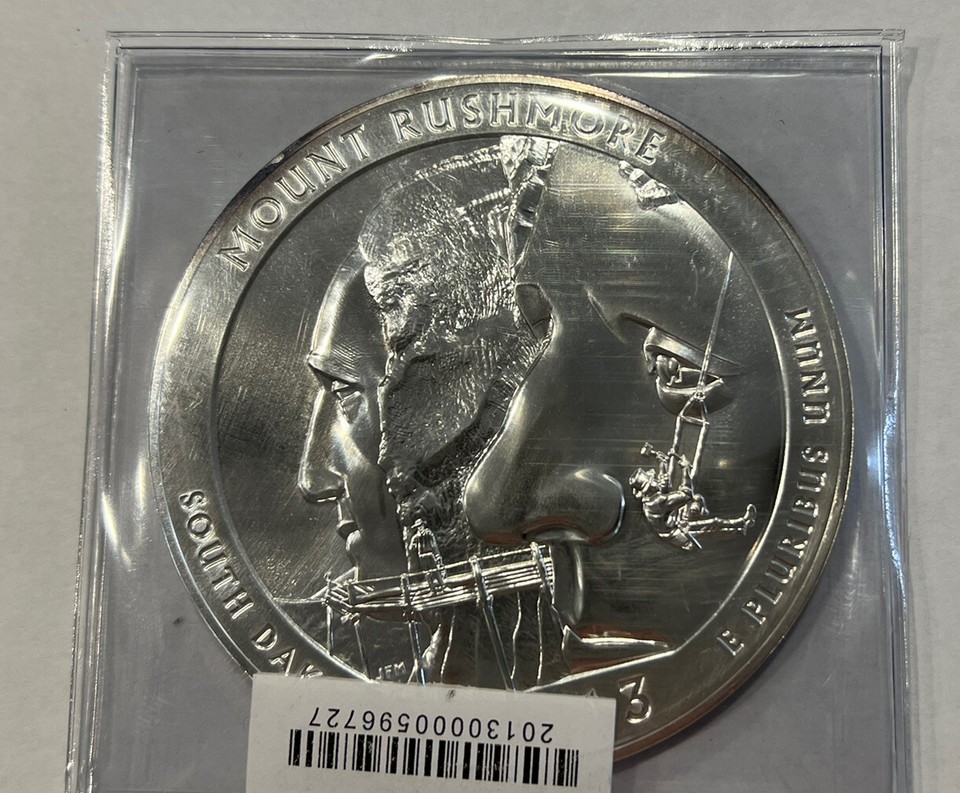 2013 ATB 5 oz. SILVER Mount Rushmore Coin South Dakota MT. SD America ...