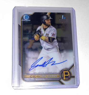 2022 BOWMAN CHROME JACK HERMAN PROSPECT BASE AUTO PITTSBURGH PIRATES | eBay