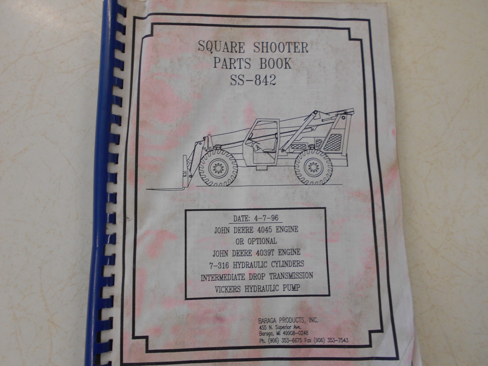 GENIE- SQUARE SHOOTER FORKLIFT TELEHANDLER SS-842 PARTS MANUAL OEM | eBay