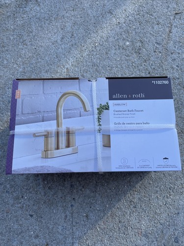 Allen + Roth Harlow 2-Handle Bathroom Faucet w/Drain Brushed Bronze ...