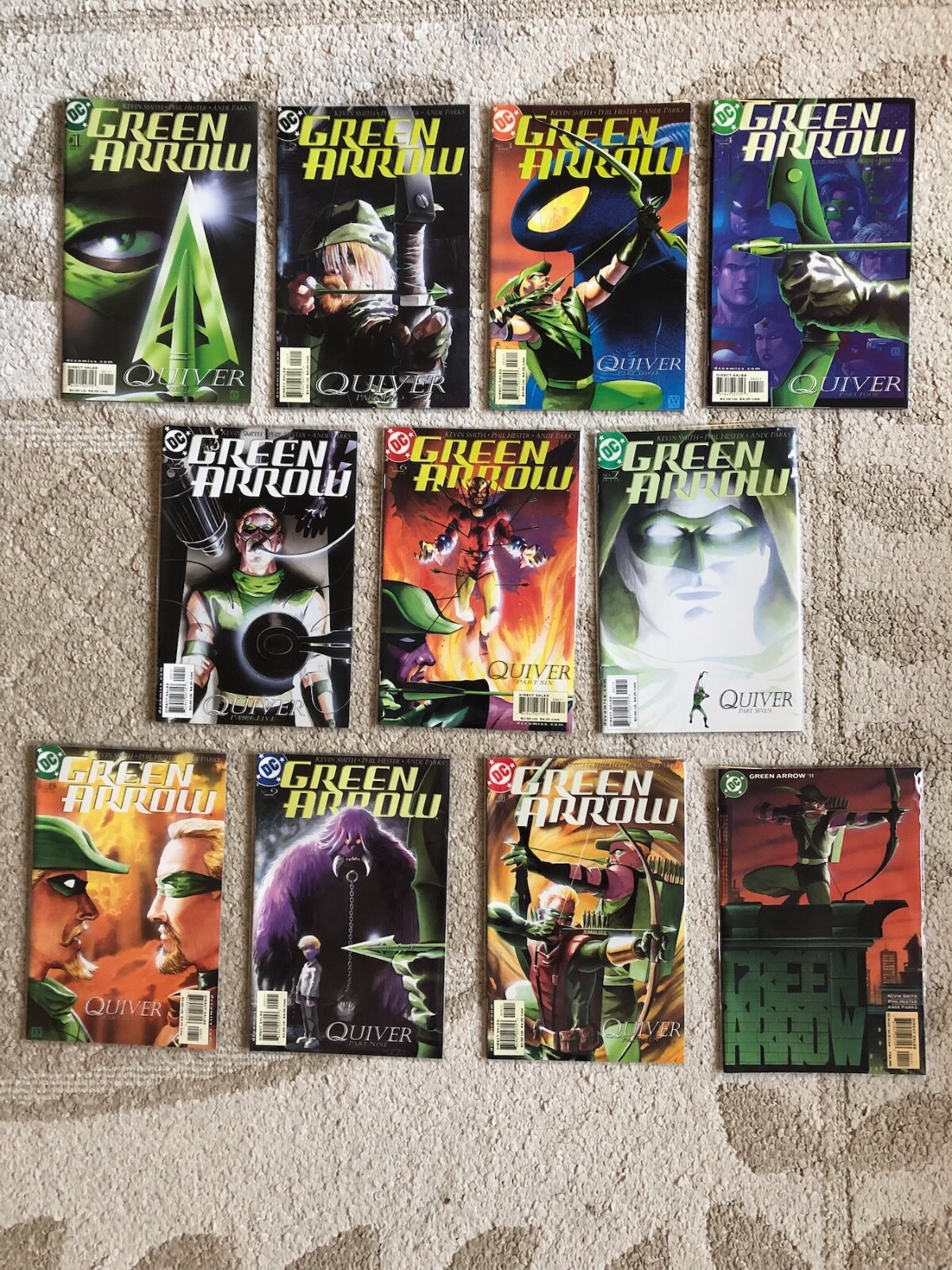 Green Arrow (2001) #1-11, Quiver, Kevin Smith, Phil Hester, DC Comics ...