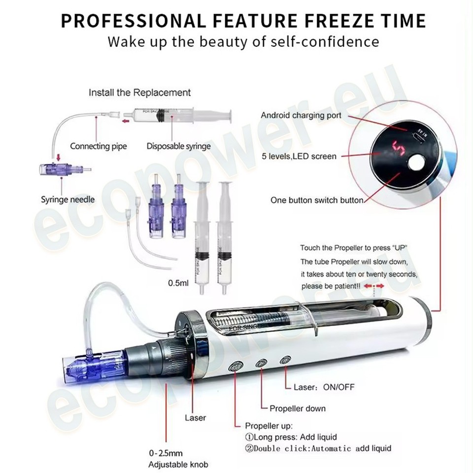 Micro Pen Wrinkle Removal Skin Rejuvenation Machine with 9/12/24/42 ...