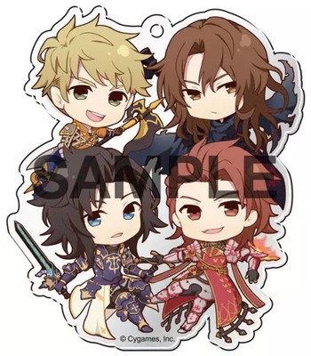 Granblue Fantasy Acrylic Keychain Set Lancelot Siegfried Percival 100mm ...