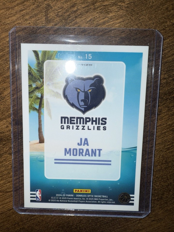 2024-25 Panini Donruss Optic - Splash! Ja Morant #15 Purple Prizm | eBay