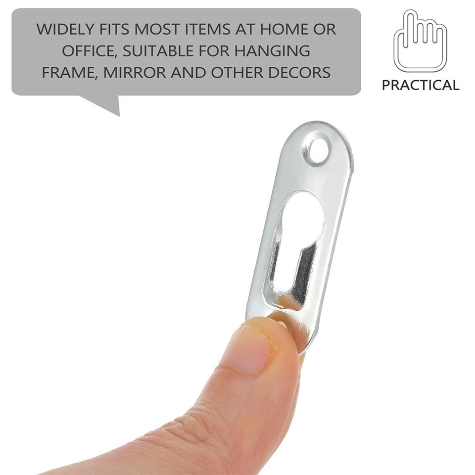 50Pcs Shelf Brackets Keyhole Hangers Picture Photo Frame Hanger with ...