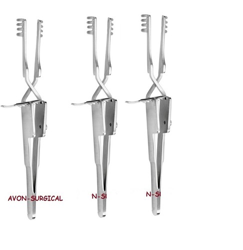 3 PCS STAINLESS STEEL CROSS ACTION HEISS RETRACTOR BLUNT 4.5"SURGICAL ...