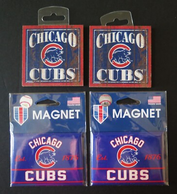 FOUR (4) CHICAGO CUBS REFRIGERATOR MAGNETS FROM WINCRAFT | eBay
