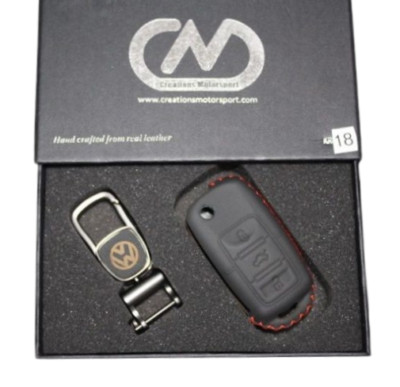 Leather Handmade Key Case Cover Keyring VW Golf Mk5 Touran - KR0018 | eBay