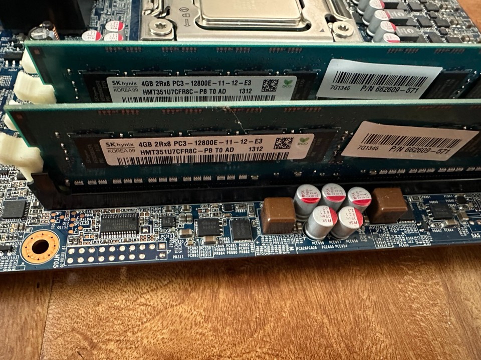 HP 618264-001 Workstation Z620 Motherboard Intel Xeon E5-2620 & 16GB ...