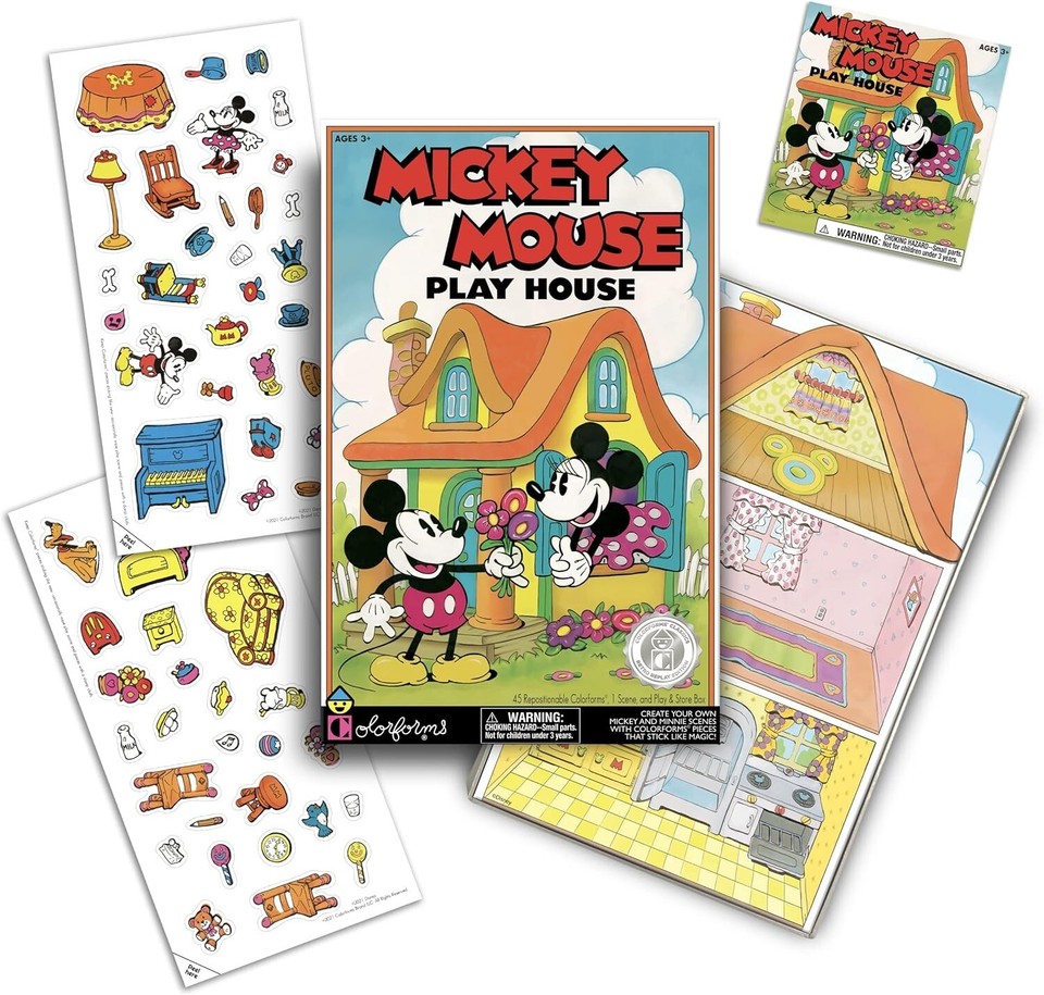 Colorforms Mickey Mouse Play House Playset- Repositionable Reusable ...