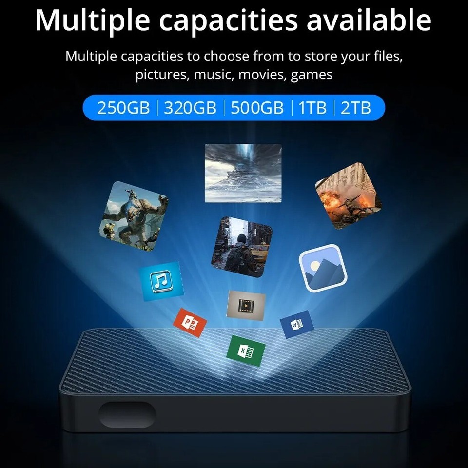External Hard Drive Disk 2.5 Portable HDD USB 3.0 PC Laptops PS3 PS4 ...