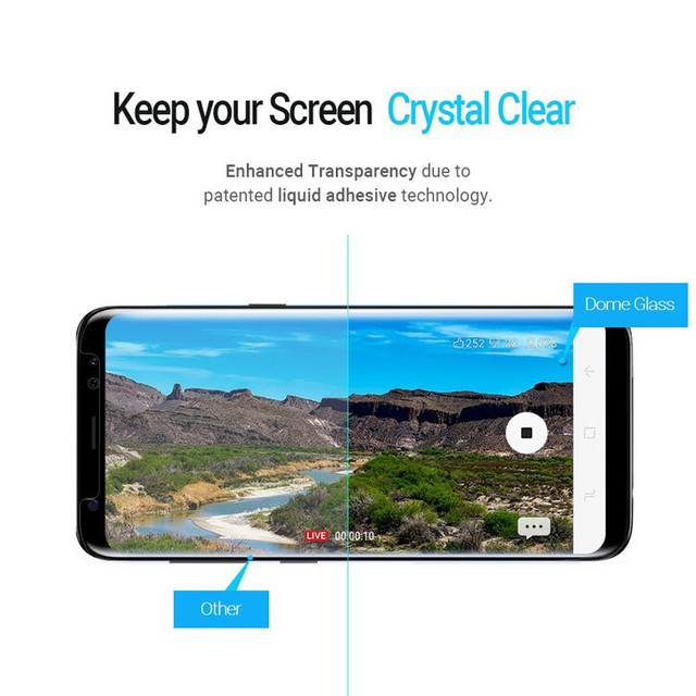 Whitestone Screen Protector Tempered Glass Shield for Galaxy Note 8 for ...