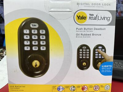 Yale Real Living Digital Touchscreen Deadbolt Door Lock Z-Wave Oil ...