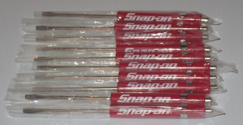 (10)TEN Snap on Pocket Screwdriver, Flat Tip Screwdrivers, RED ...