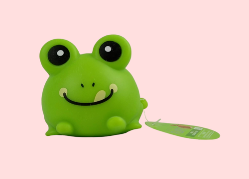 Frog Squishy Toy Figure Squeezable Toad Happy Go Fluffy Sand Buddies ...