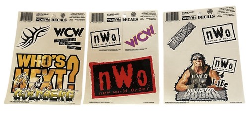 Vintage Lot (3) WCW/NWO/Hulk Hogan/Goldberg Wrestling 1998 Staticals ...