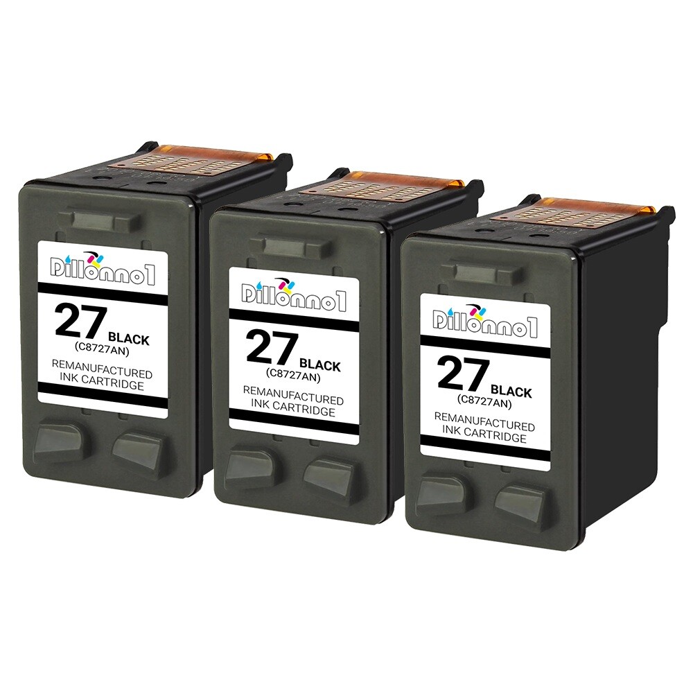 3-Pack Black Ink For HP 27 C8727AN fits Officejet 4315 5600 5605 5610 ...
