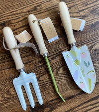 Smith & Hawken 3pc Garden Tool Set Wood Handle Copper Plated Fork ...