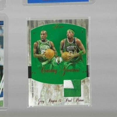 2004 05 Flair Courting Greatness 5050 Gary Payton Paul Pierce Jersey