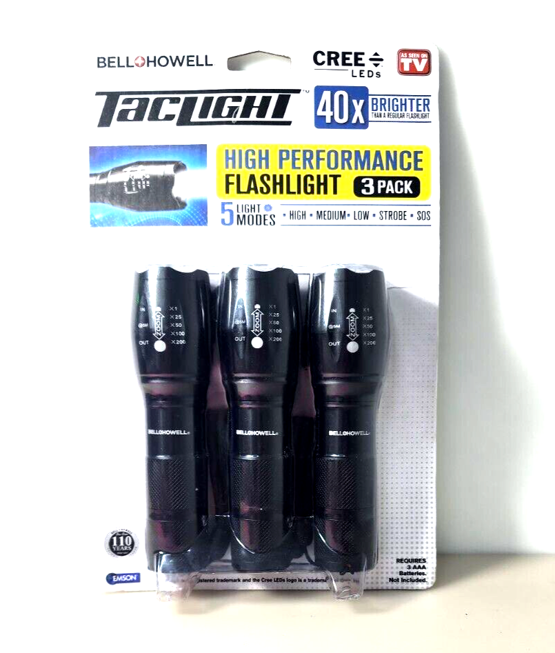 Flashlight Bell + Howell Taclight High-Powered Tactical Flashlight ...