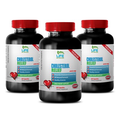 Cholesterol-Lowering Pills - CHOLESTEROL COMPLEX 460mg - 3 Bottle 180 ...