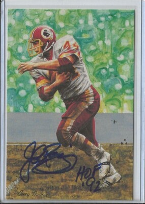 1992 John Riggins Goal Line Art Postcard - Autographed/Signed | eBay