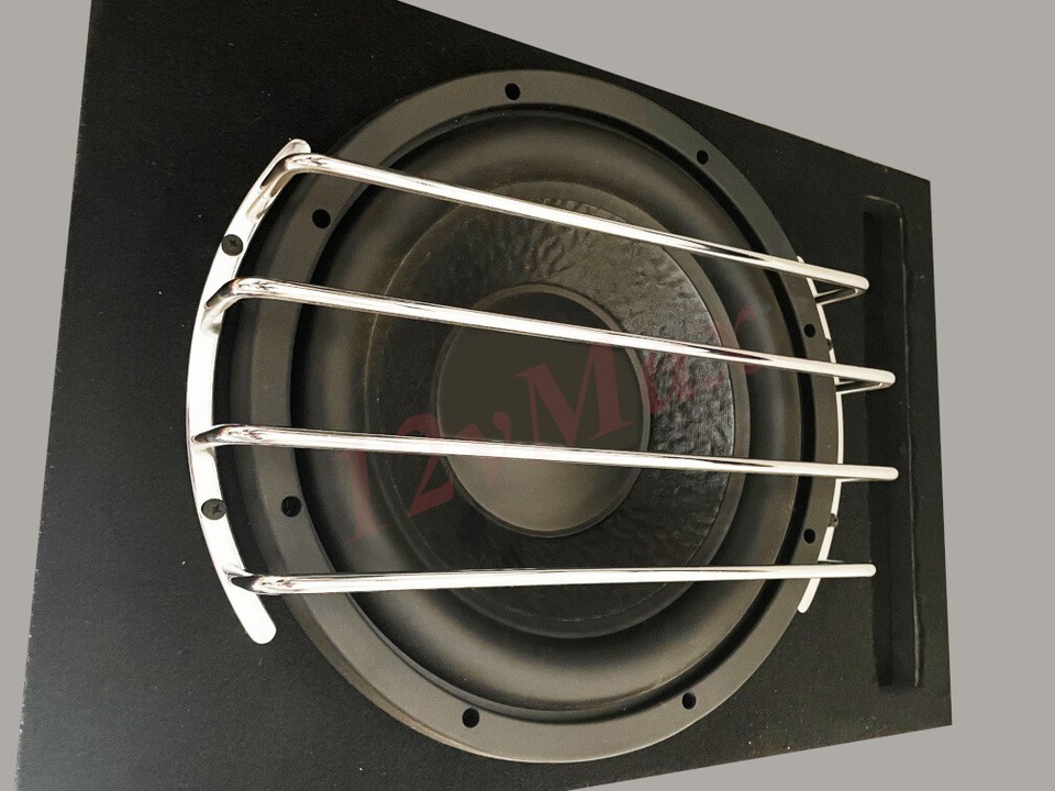 Universal 2PC High Excursion Subwoofer Box Grill Matte Black Finish Car ...