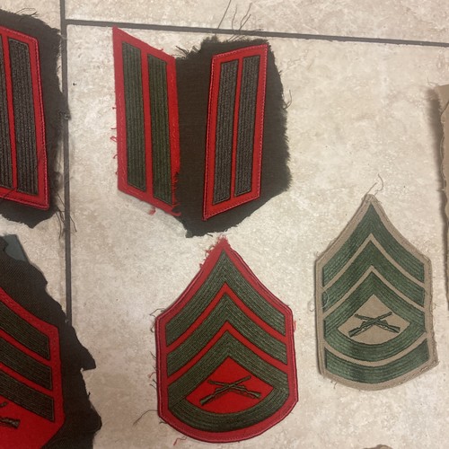 USMC U.S. Marine Corps Gunnery Sergeant SSGT/E-6 Chevrons. 24 PATCHES ...