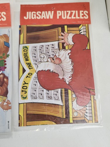 Vintage Holiday Paper Puzzle Lot Of 6 Christmas Santa Clause NEW NOS | eBay