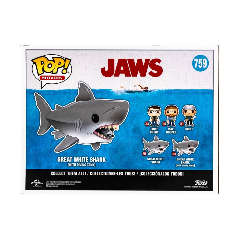 Funko Vinyl Pop Jaws - Great White Shark w/Diving Tank VG+/NM ...