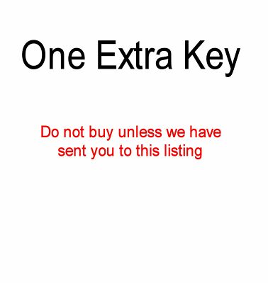 Qty 1 Cut Key - To Be Purchased As EXTRA Key For Select Lock(s) 3.50 | eBay