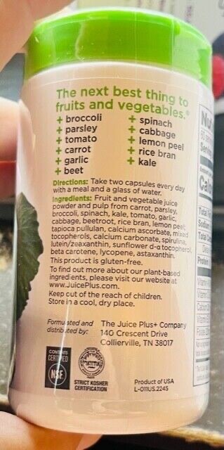 Juice Plus + Essentials - 2 Fruit & 2 Vegetable Blends (4 Bottles/480 ...