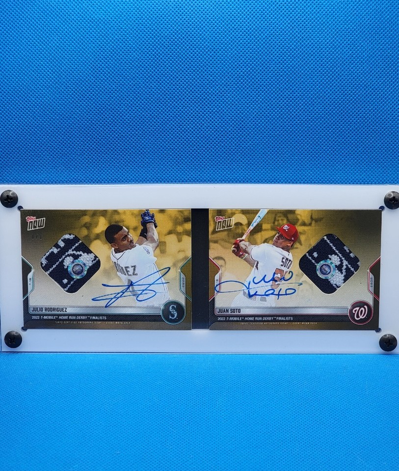 1/1 Topps Now Home Run Derby Dual Auto Sock Relic Booklet Julio/Soto ...
