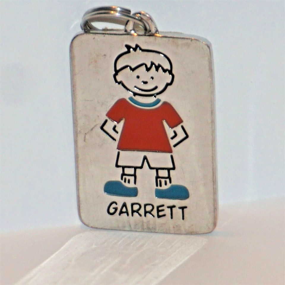 Kids Name Tag Ganz Charms ID Zipper Pulls Silver Key Ring Boys Girls ...