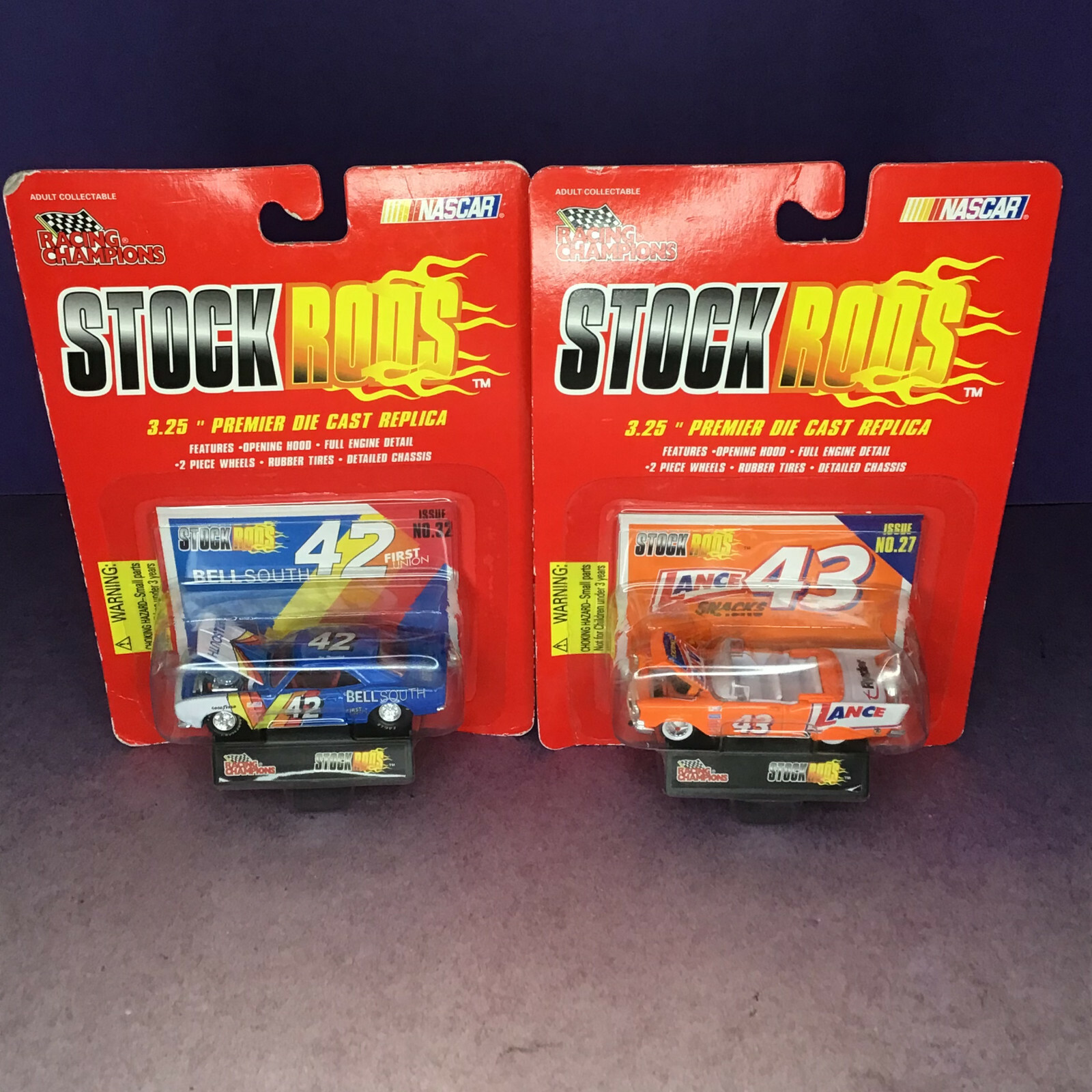 2 Racing Champions NASCAR Stock Rods Issue 27 & 32 Lance Snacks Bell ...