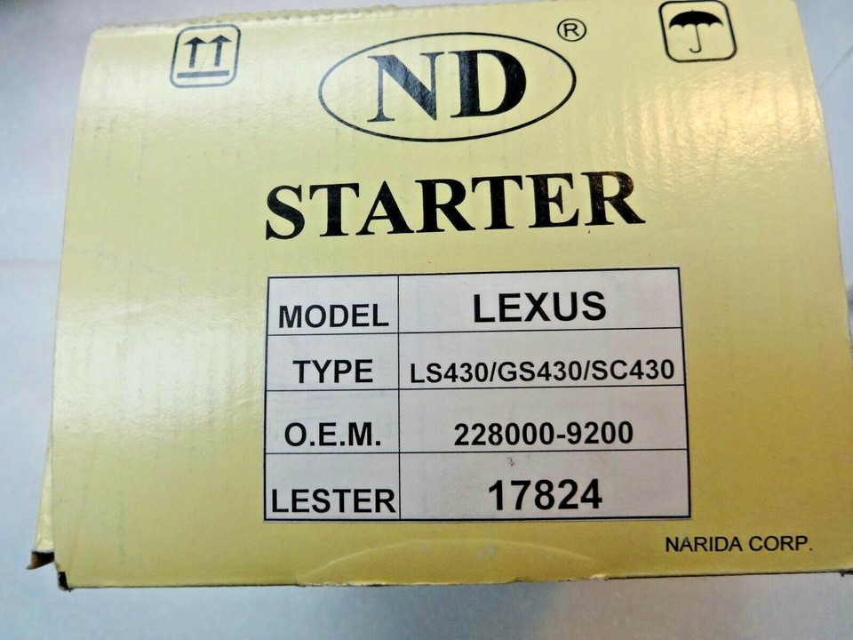 Lexus.GS430.LS430.SC430.2001-2010.Starter V8 4.3L.2.0KW/12V.CW,9-T1Yr ...