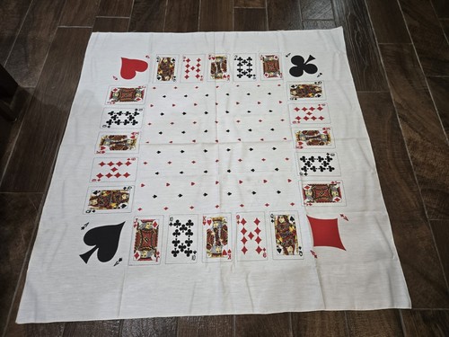Large Vintage Tablecloth for POKER OR BRIDGE | eBay