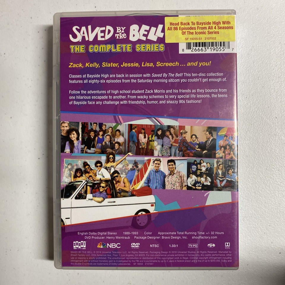 Saved By The Bell: The Complete Collection (DVD,2018)10 disc set ...