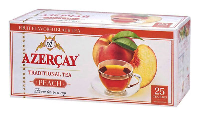 AzerCay Black Tea with PEACH 25 Tb NO GMO Азерчай Azerbaijan Kosher | eBay