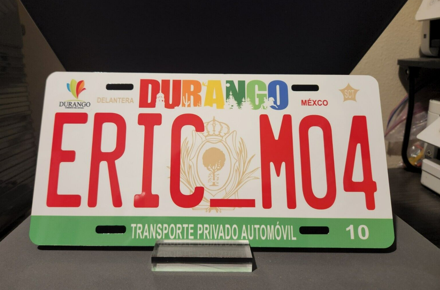 DURANGO CAR PLATE / PLACA PARA CARRO DE DURANGO /CAR PLATE ESTADOS DE ...