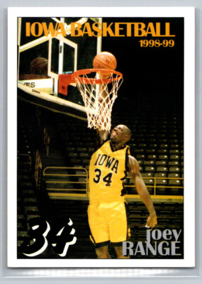 Joey Range 1998-1999 University of Iowa #34 Iowa Hawkeyes | eBay